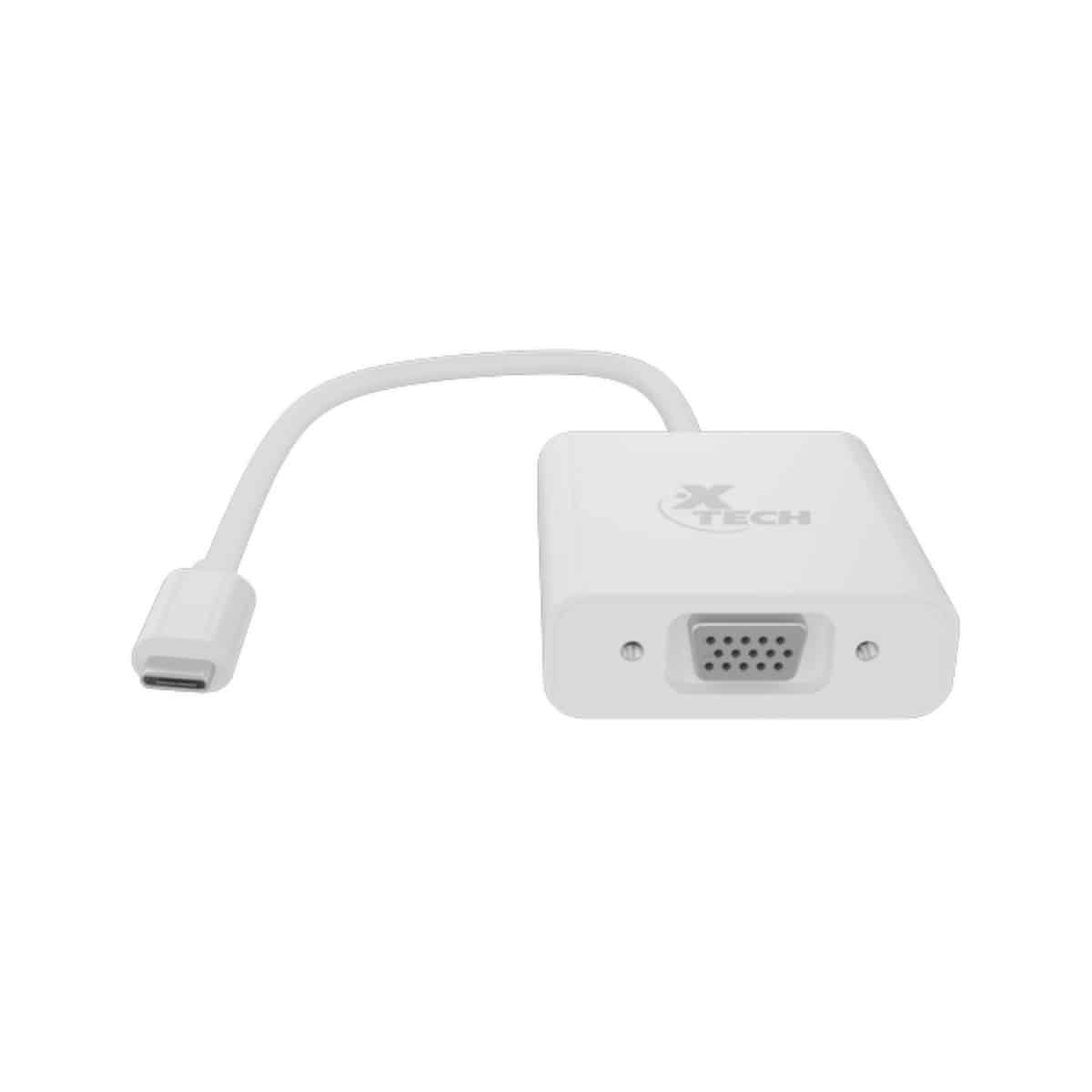 Adaptador Tipo-C macho a VGA hembra color blanco Xtech XTC-551 - Tecnomundo
