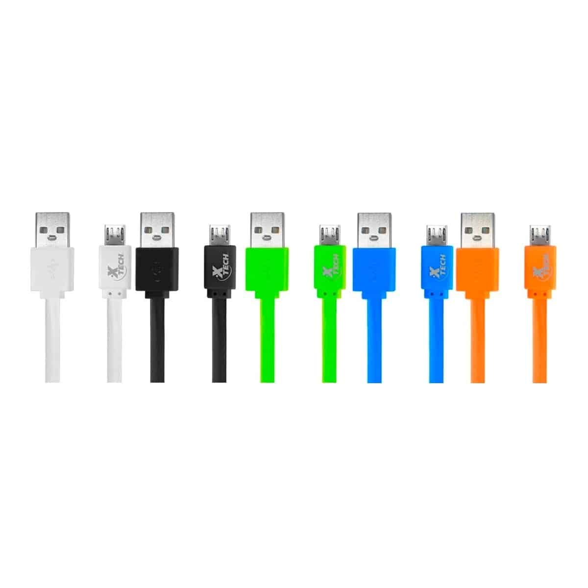 Cable de carga USB a Micro USB multicolor 1m Xtech XTG-231 - Tecnomundo